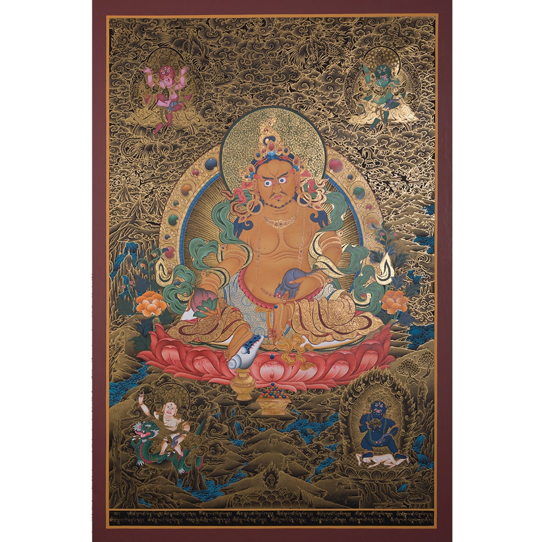 Zambala Kuber God of Wealth Buddhism Tibetan High - Etsy