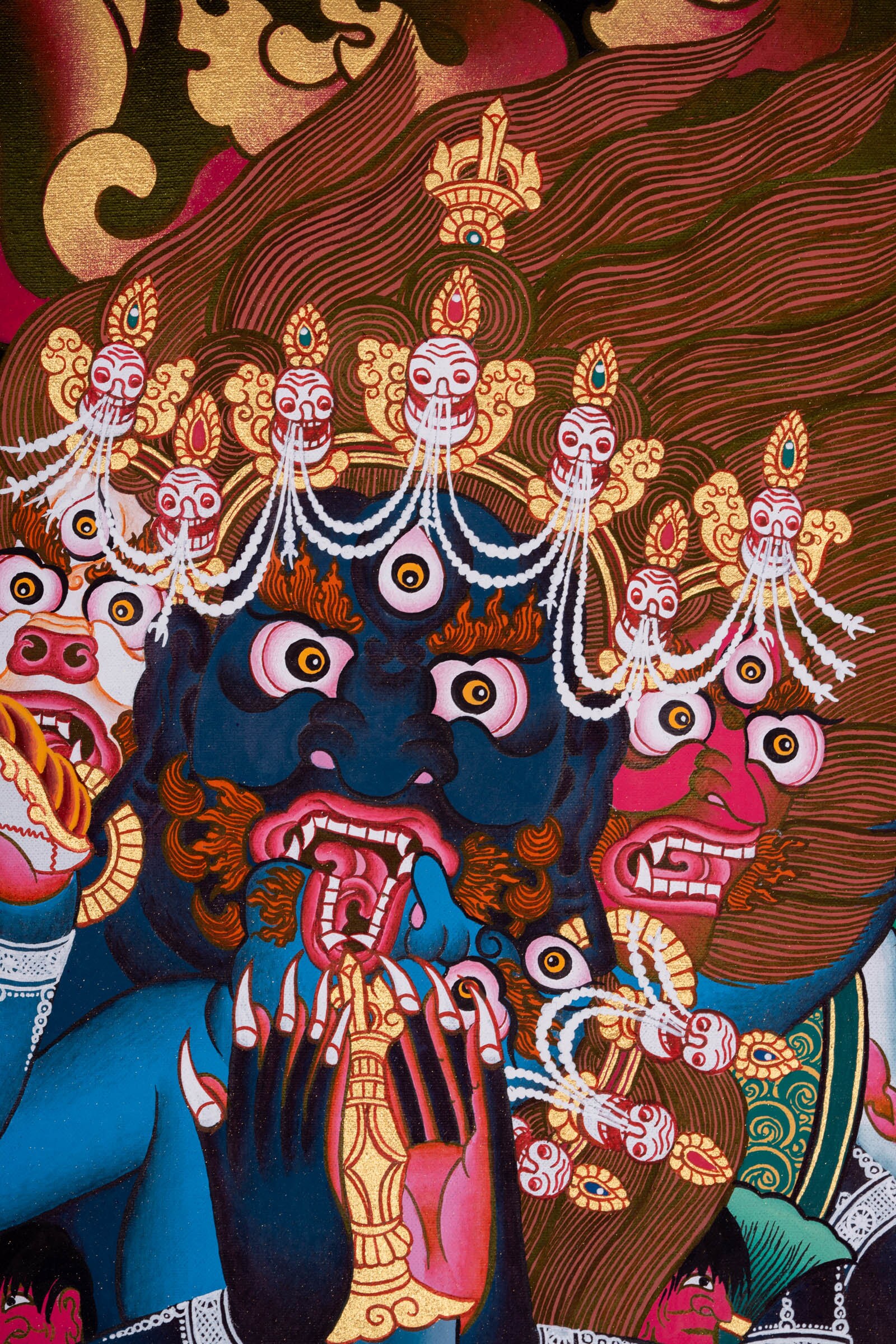 Tibetan Thangka Painting of Yidam Vajrakilaya Spiritual Handmade ...