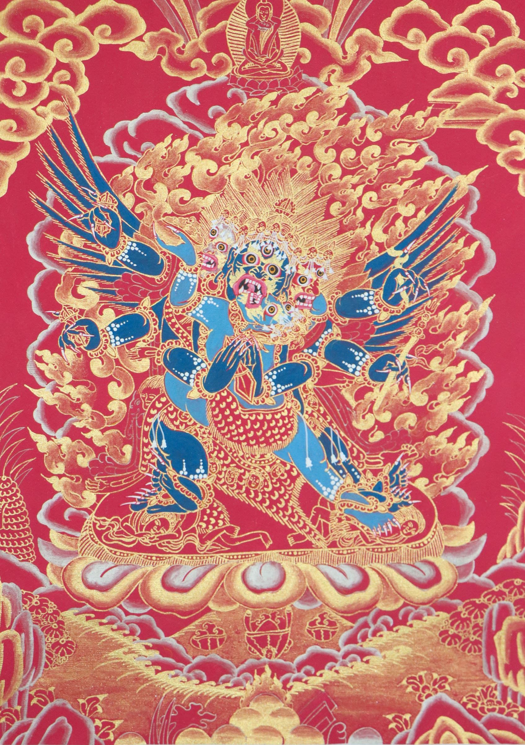 Yidam Vajrakilaya Thangka- Spiritual Handmade Painting | Yoga and ...