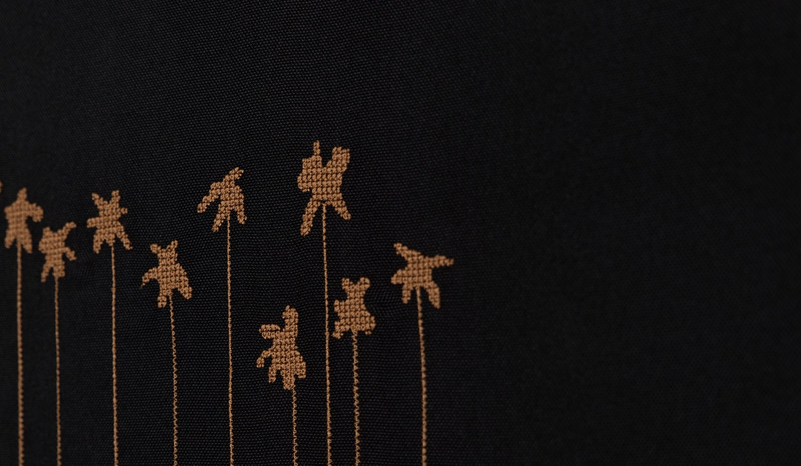 Cross Stitch Poster Palm Trees Wall Art Minimalist Modern Embroidery ...