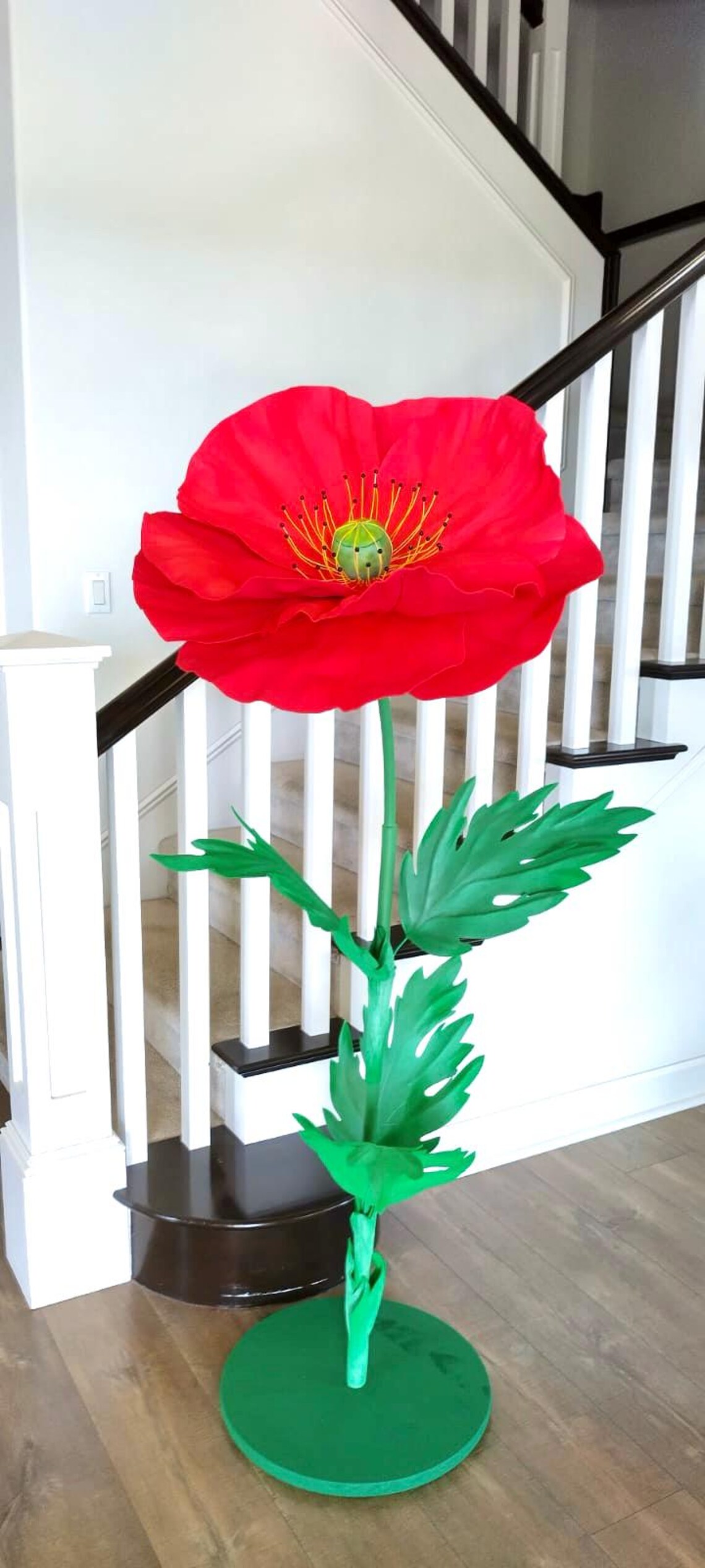 Giant Foam Poppy Flower: Photo Prop, Party Decor, 5 Ft Tall - Etsy