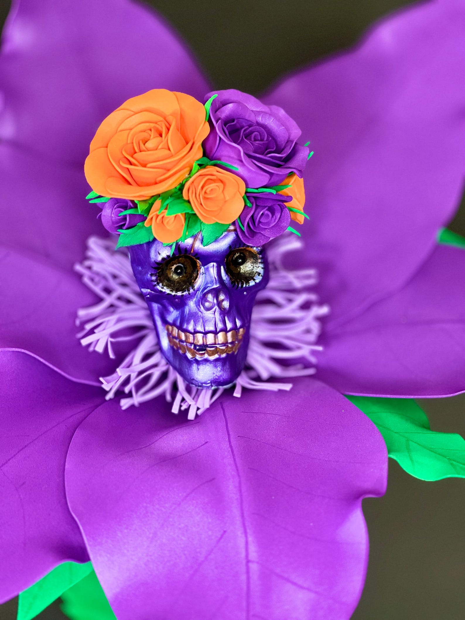 Halloween Skull Flower – Giant Foam Lily, Spooky Decor - Etsy