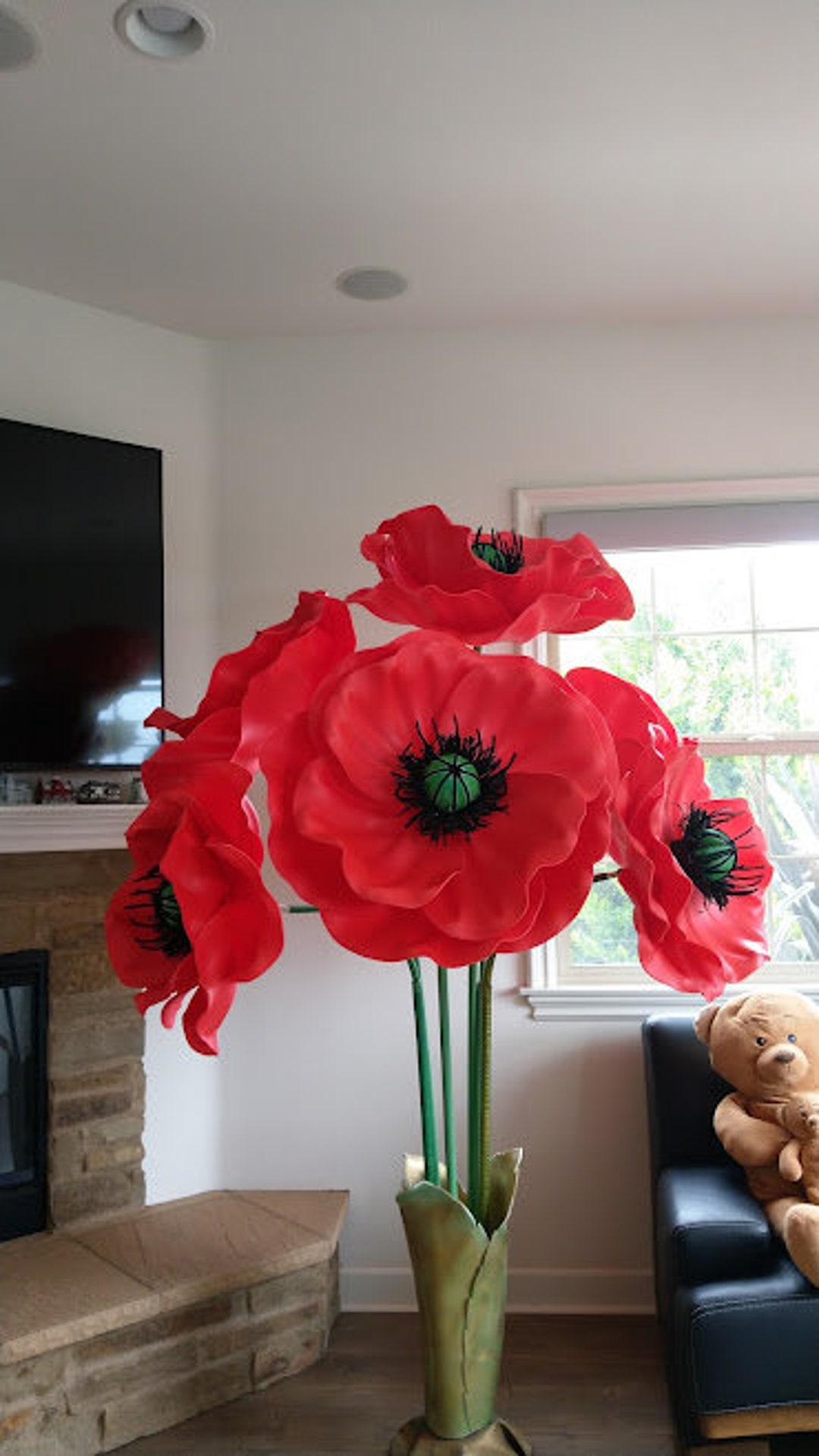 Giant Self-standing Flowers / Red Poppies / Gala Decor / Props for ...