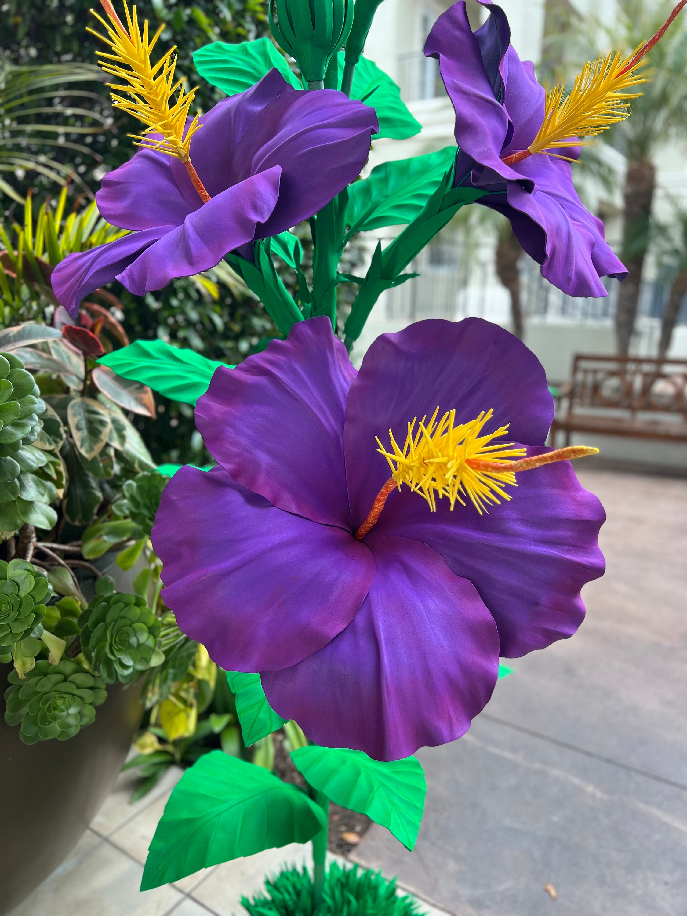 Hibiscus Flowers Cluster / Event Gala Giant Flower Decor Bouquet ...