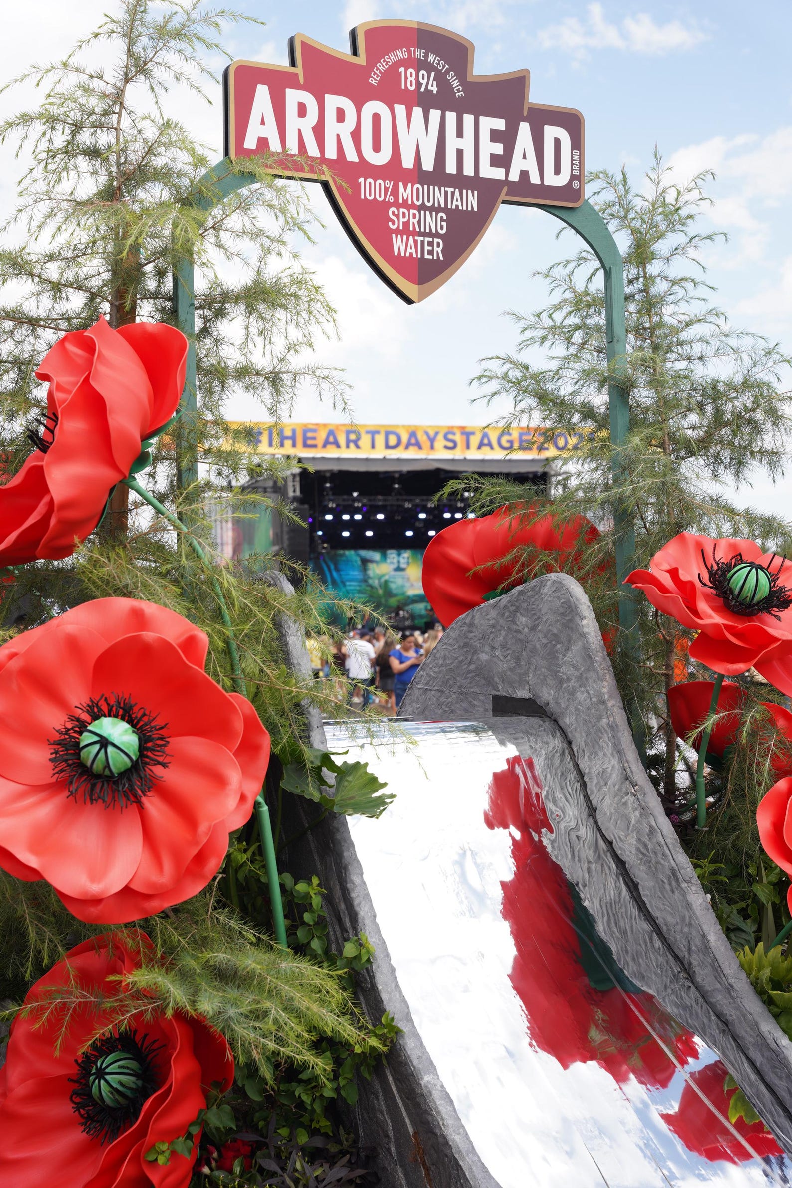 Oversized Giant Red Poppy Flower Freestanding Foam Display, Music ...