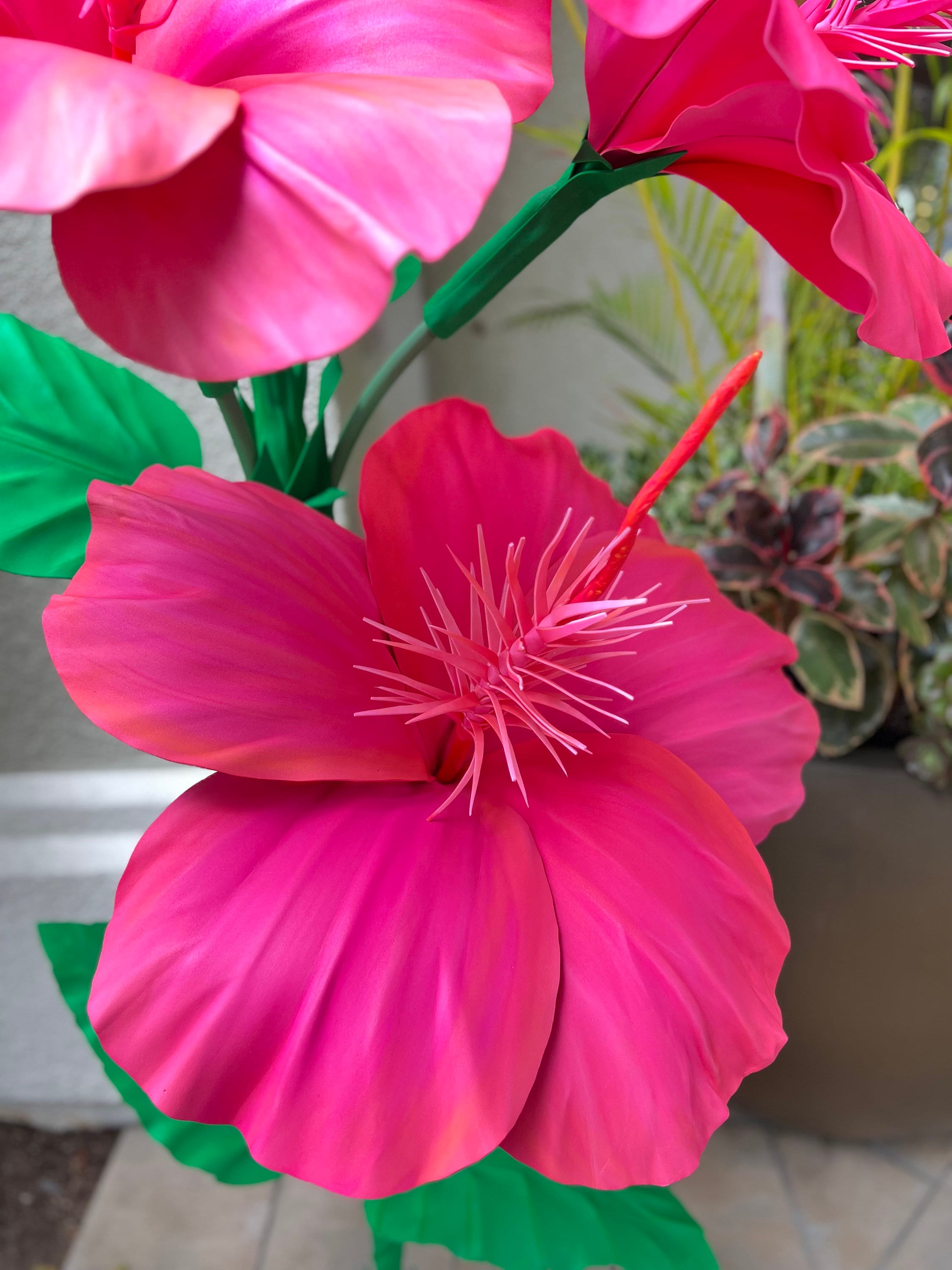 Hibiscus Flowers Cluster / Event Gala Giant Flower Decor Bouquet ...