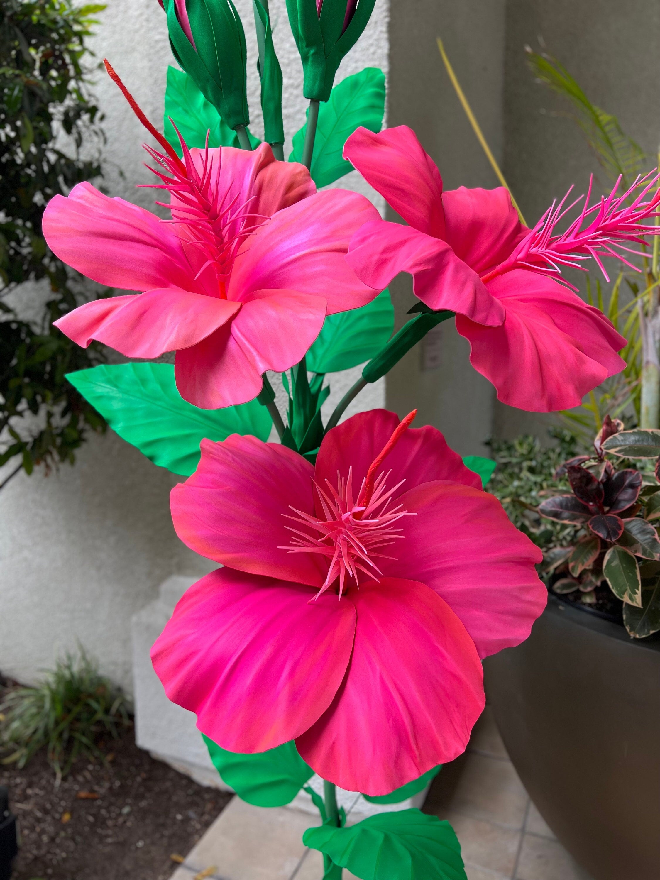 Hibiscus Flowers Cluster / Event Gala Giant Flower Decor Bouquet ...