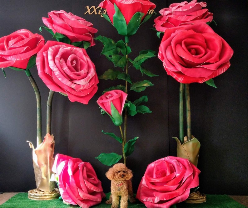 Giant Self Stand Red Rose Flower Perfect for as a Photo Prop | Etsy