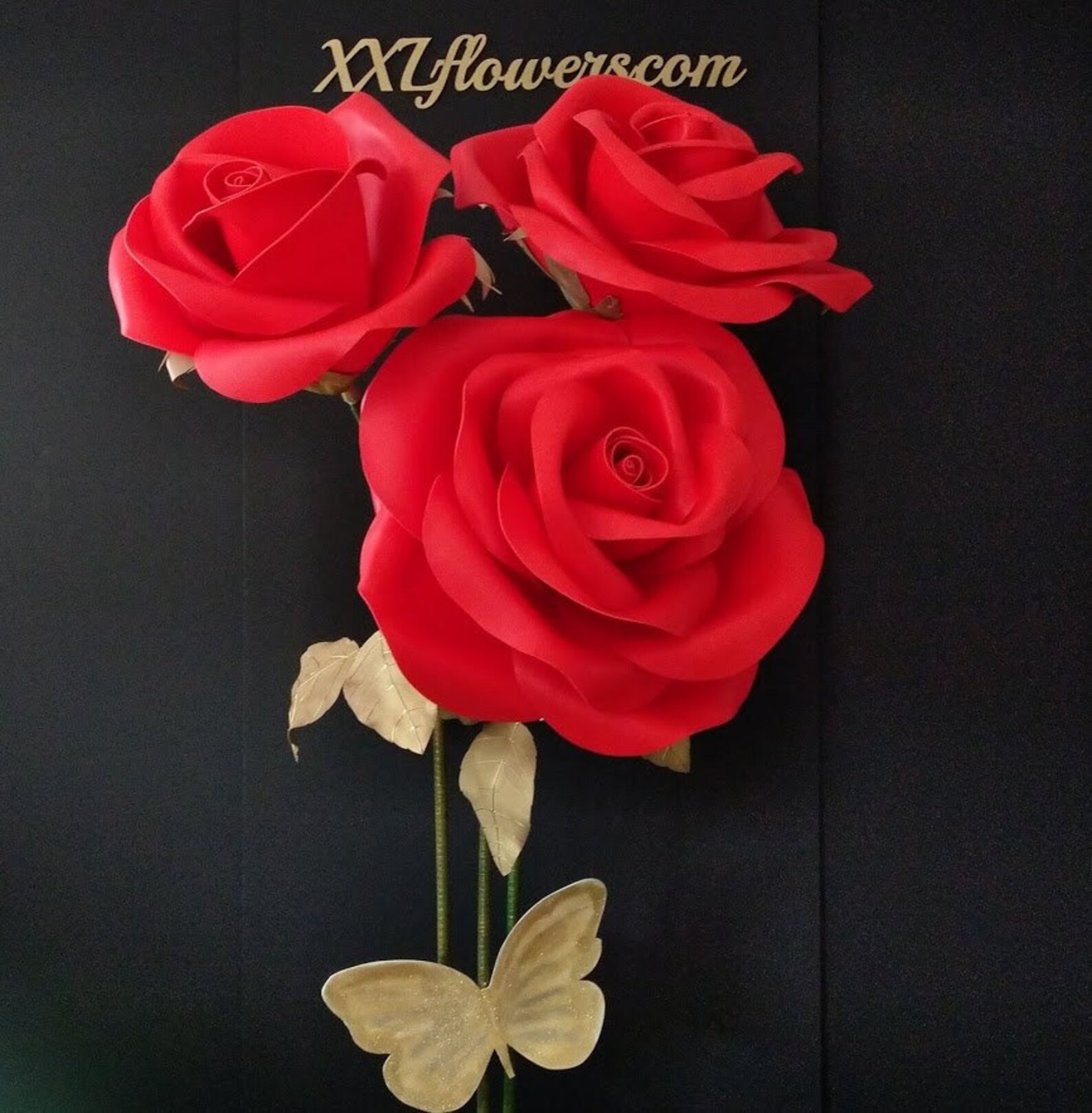Giant Self-standing Bright Red Roses / Props for Photo Shoots / Luxury ...