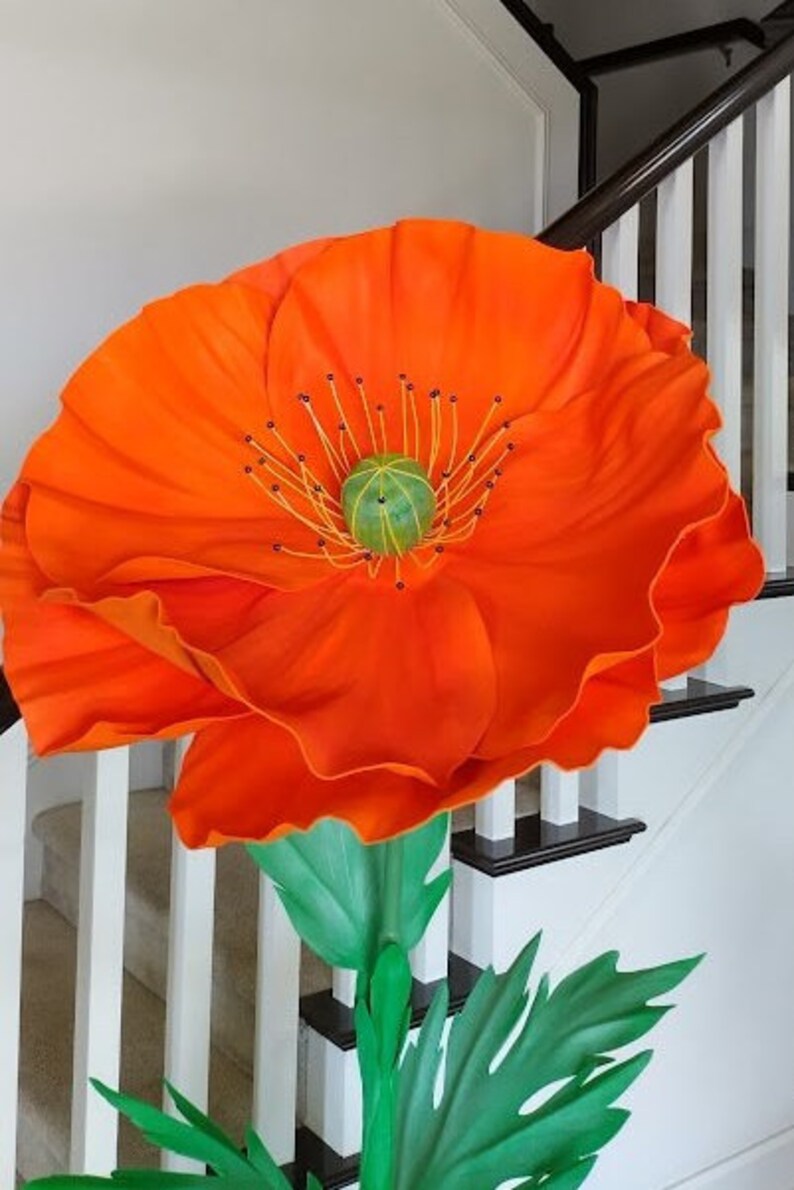 Giant Foam Poppy Flower: Photo Prop, Party Decor, 5 Ft Tall - Etsy