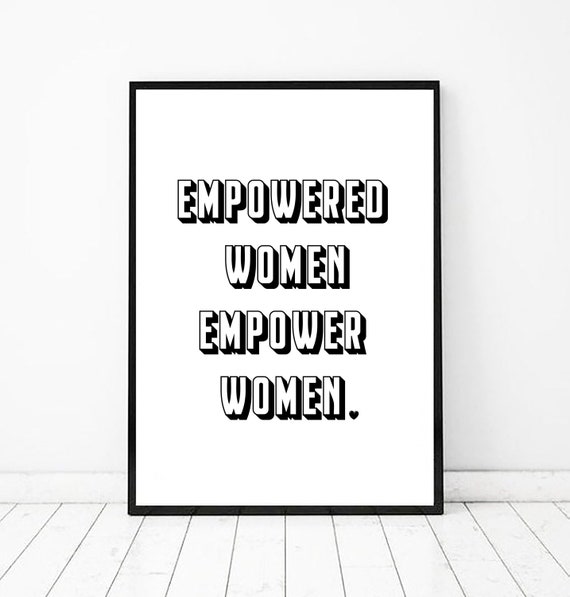 Empowered women empower women // typography // print // A5 // | Etsy