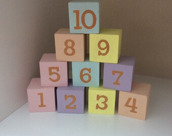 Wood Number and Math Symbol Blocks