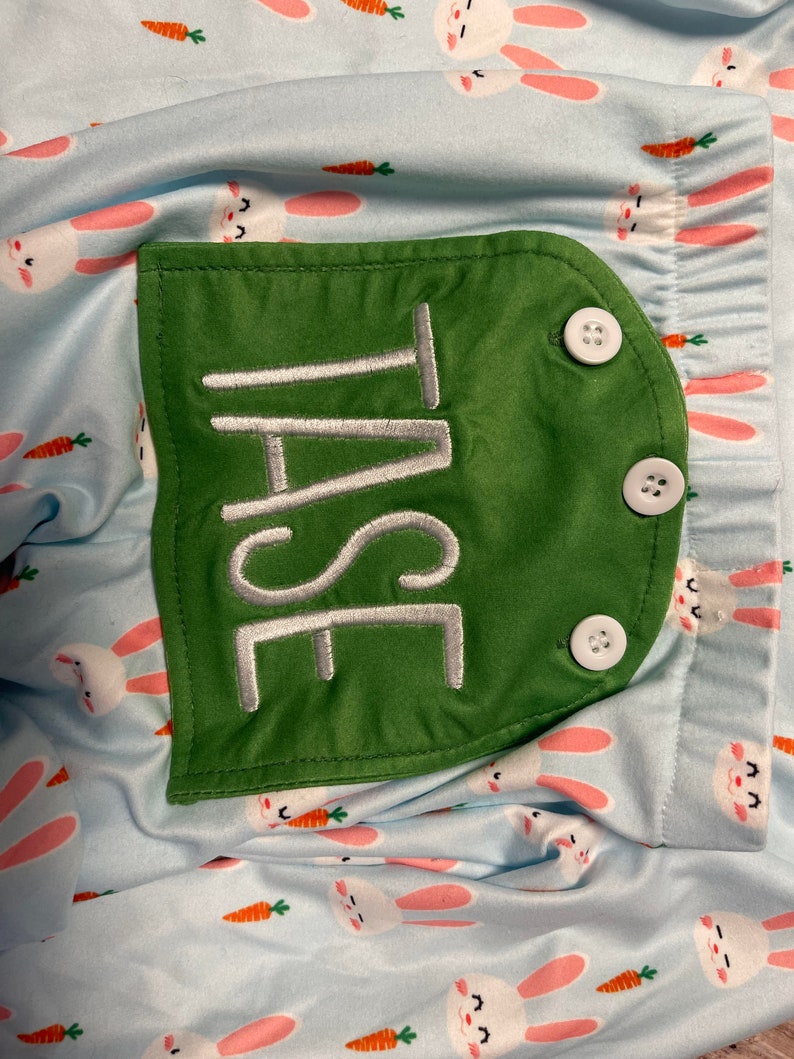 Sugar Bee Easter Bunny Buttflap Pajamas PJ Set Personalized Easter ...