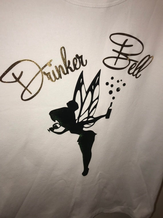 Disney Drinker Bell Tinker Bell Tshirt | Etsy