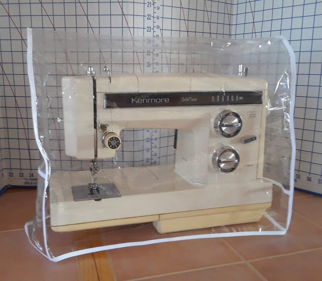 Dust Cover for 16" X 7" X 12" Sewing Machine - Clear Plastic With ...