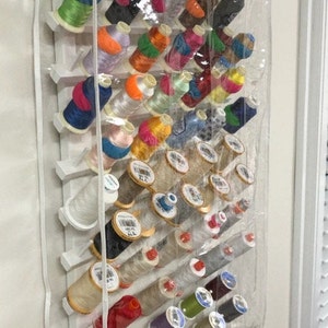 Dust Cover for 120 Spool Wall Thread Rack Wxdxh = 17" X 3" X 28" Clear ...