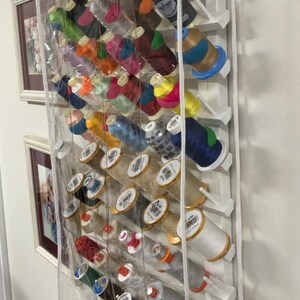 Dust Cover for 120 Spool Wall Thread Rack Wxdxh = 17" X 3" X 28" Clear ...