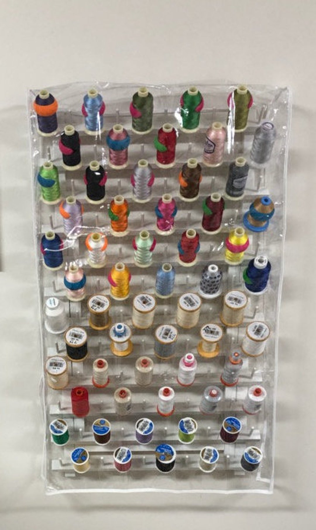 Dust Cover for 120 Spool Wall Thread Rack Wxdxh = 17" X 3" X 28" Clear ...