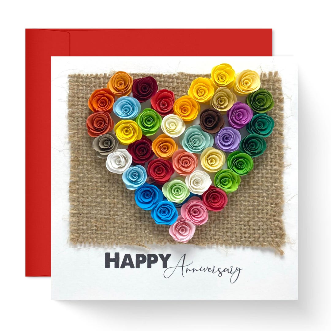 Love Anniversary Quilling Card, Romantic LOVE Anniversary Card for ...