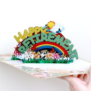 Happy Retirement Pop up Card, Rainbow Card, Time of Your Life, New ...