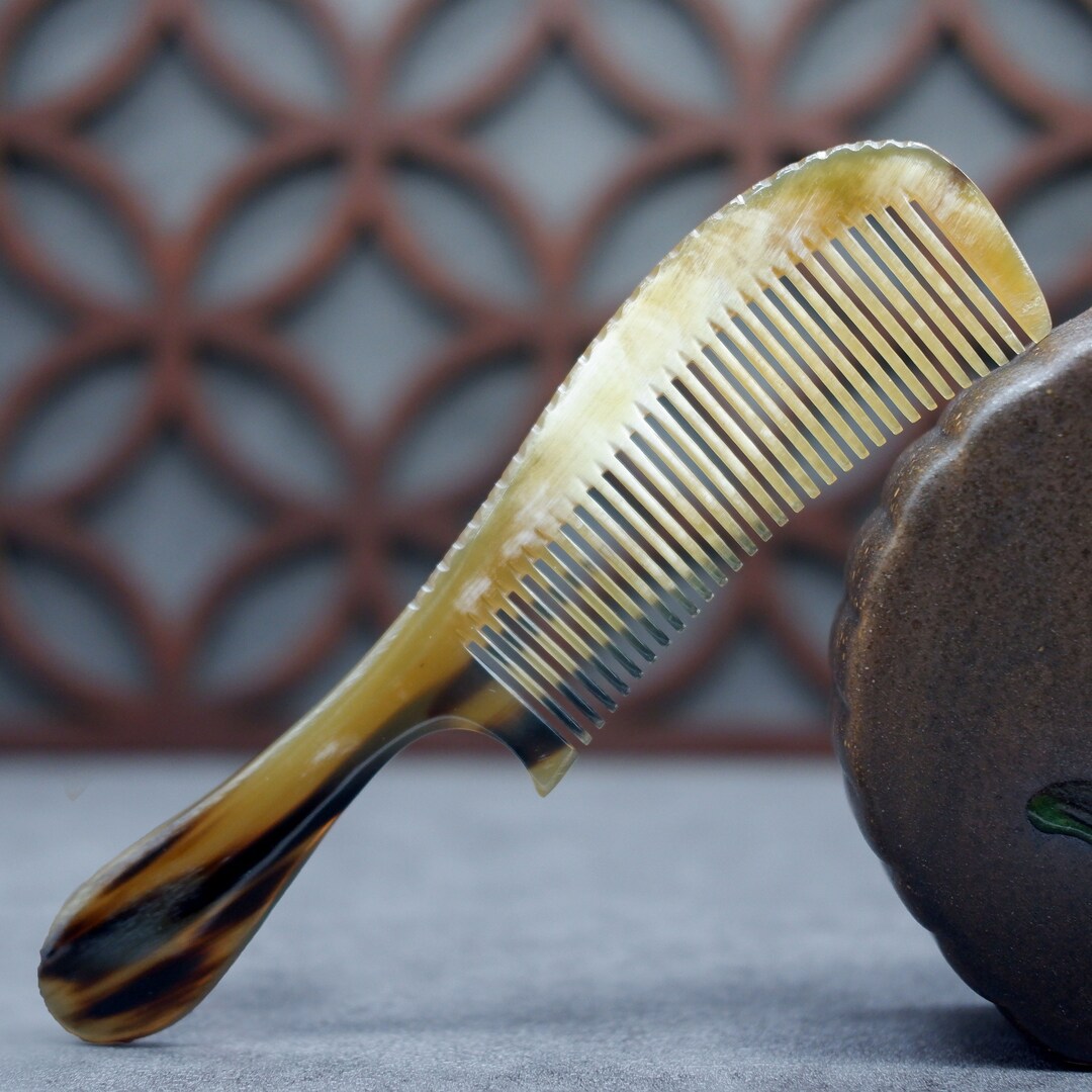 Personalized Natural Buffalo Horn Comb, Handmade Anti Stress and ...