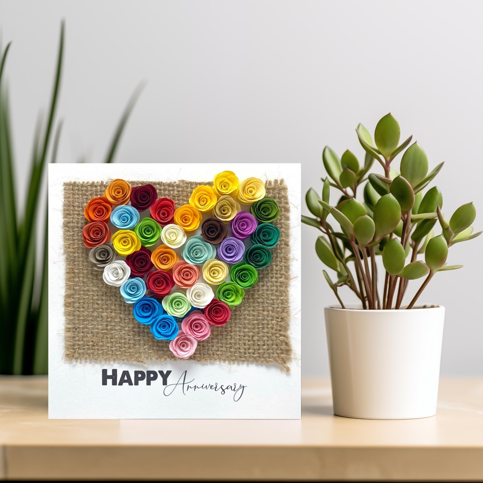Love Anniversary Quilling Card, Romantic LOVE Anniversary Card for ...