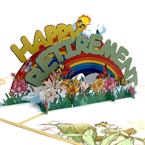 Happy Retirement Pop up Card, Rainbow Card, Time of Your Life, New ...