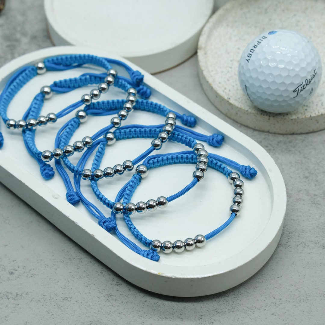 Blue Stainless Steel Golf Counter Bracelet, Counting Bracelet 10 ...