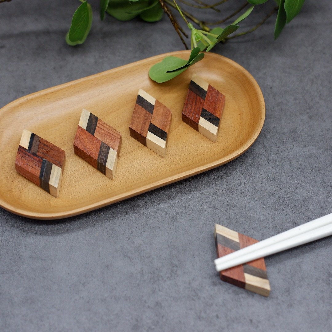 Handmade Wooden Chopstick Rest, Wood Chopstick Holders for Home Decor ...