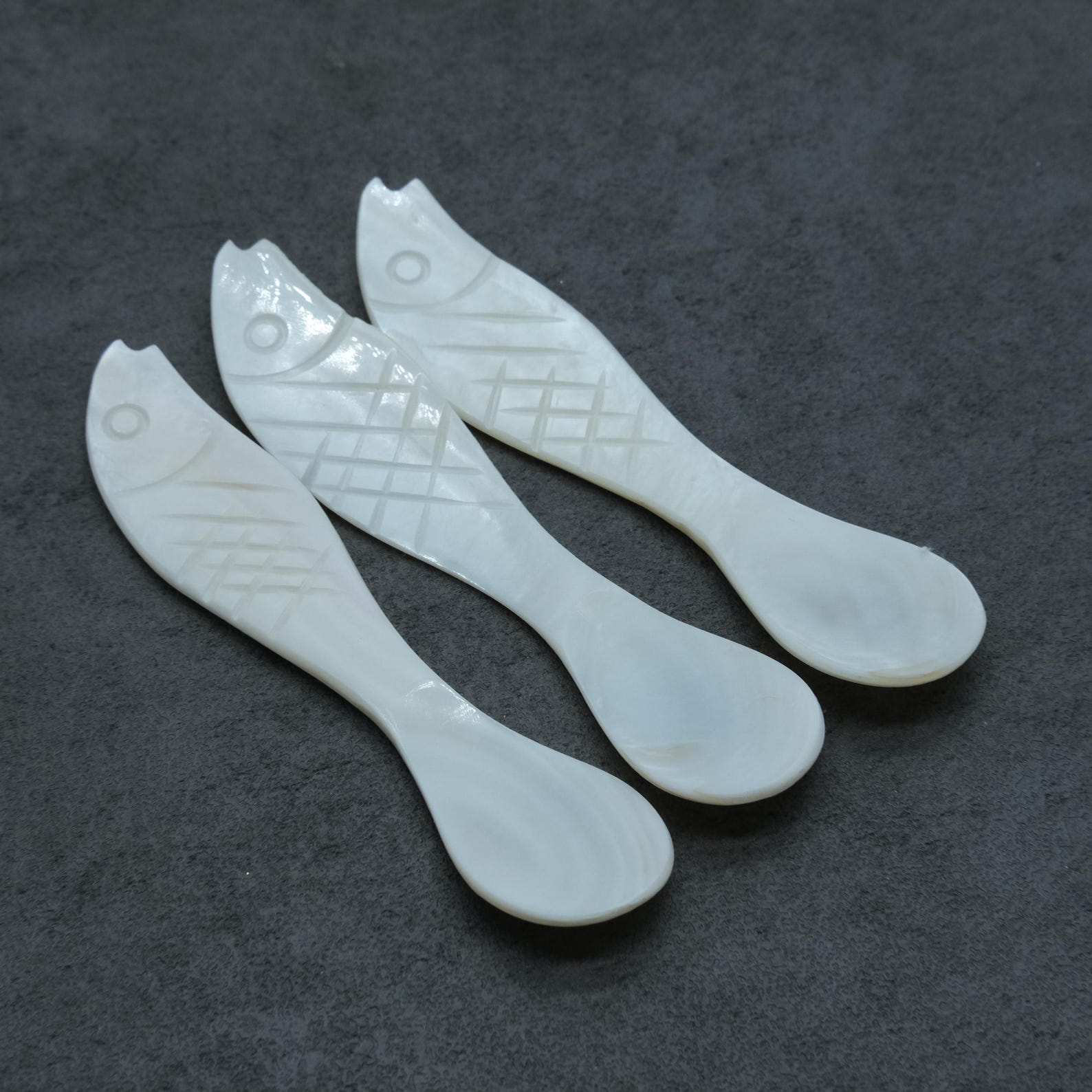 Handmade Mother of Pearl Caviar Spoon, Caviar Spoon With Fish Handle ...