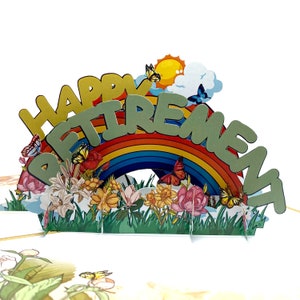 Happy Retirement Pop up Card, Rainbow Card, Time of Your Life, New ...