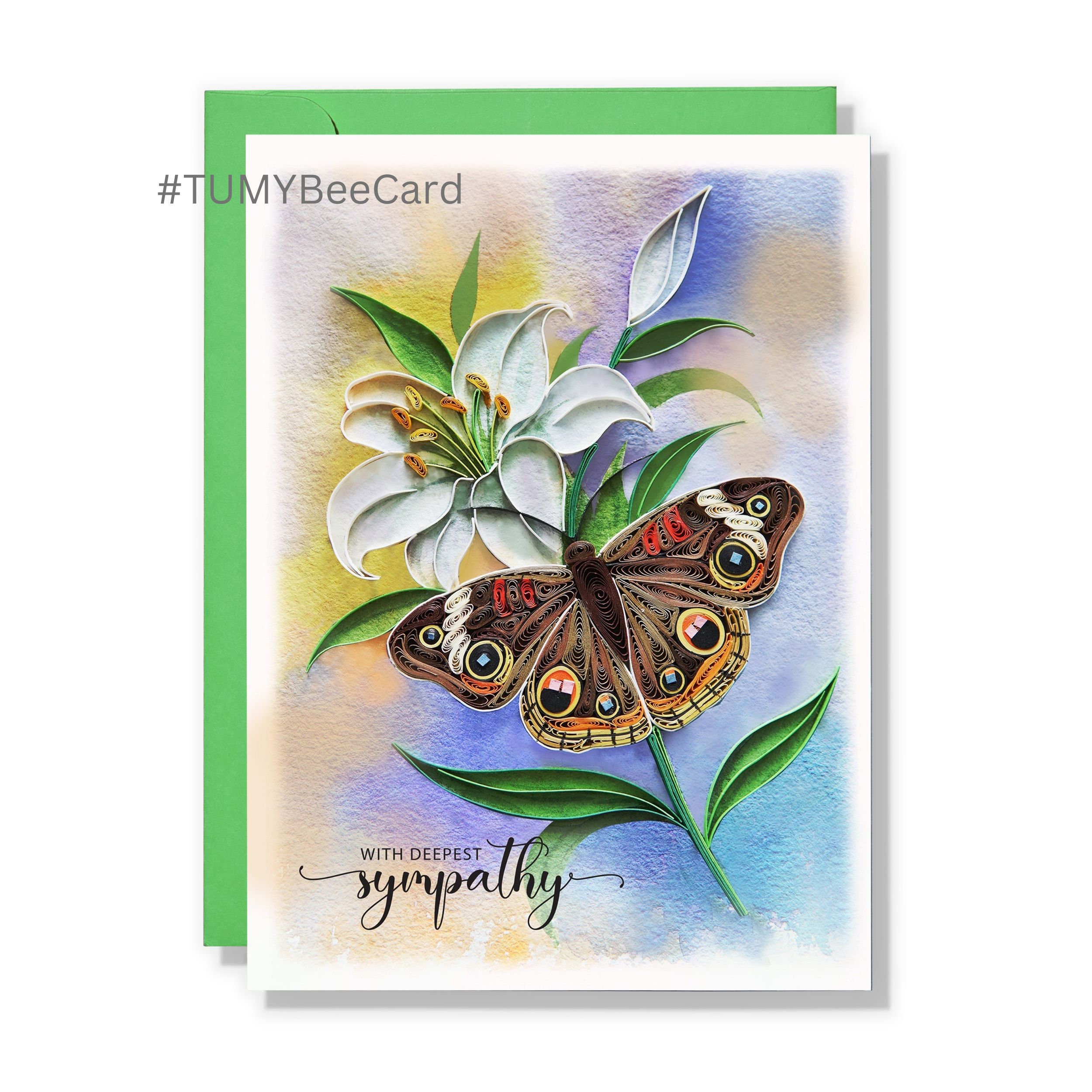 Blank Sympathy Cards With Envelopes Butterfly Sympathy Card ...