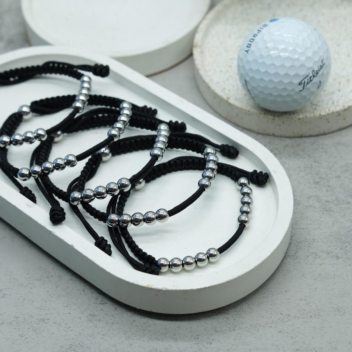 Black Stainless Steel Golf Counter Bracelet, Counting Bracelet 10 ...