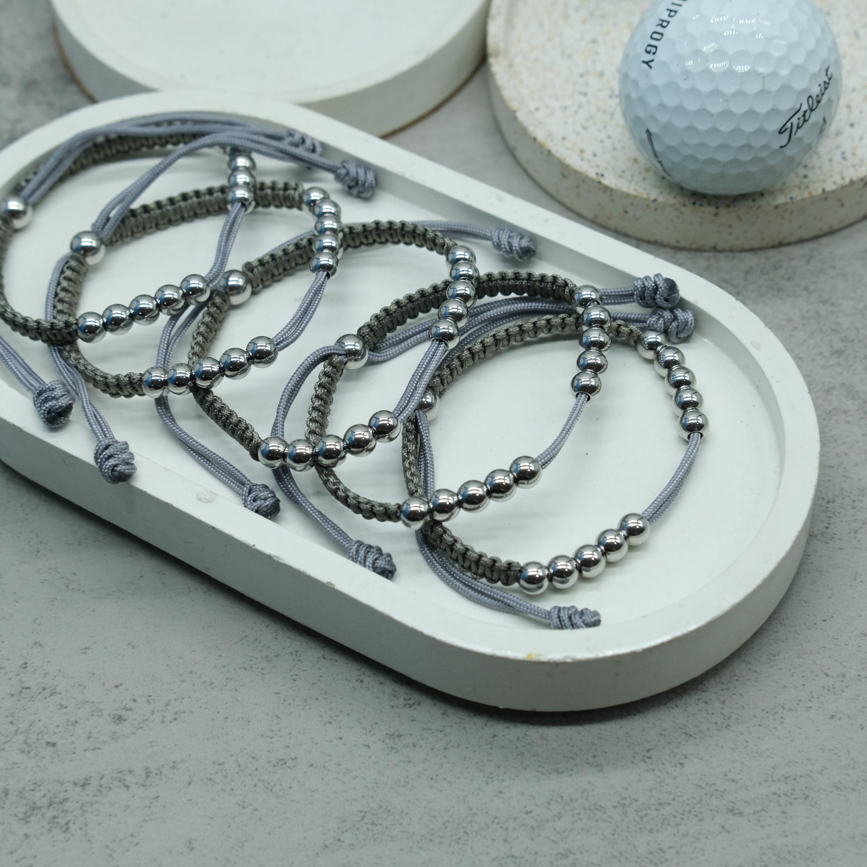 GRAY Stainless Steel Golf Counter Bracelet, Counting Bracelet 10 ...