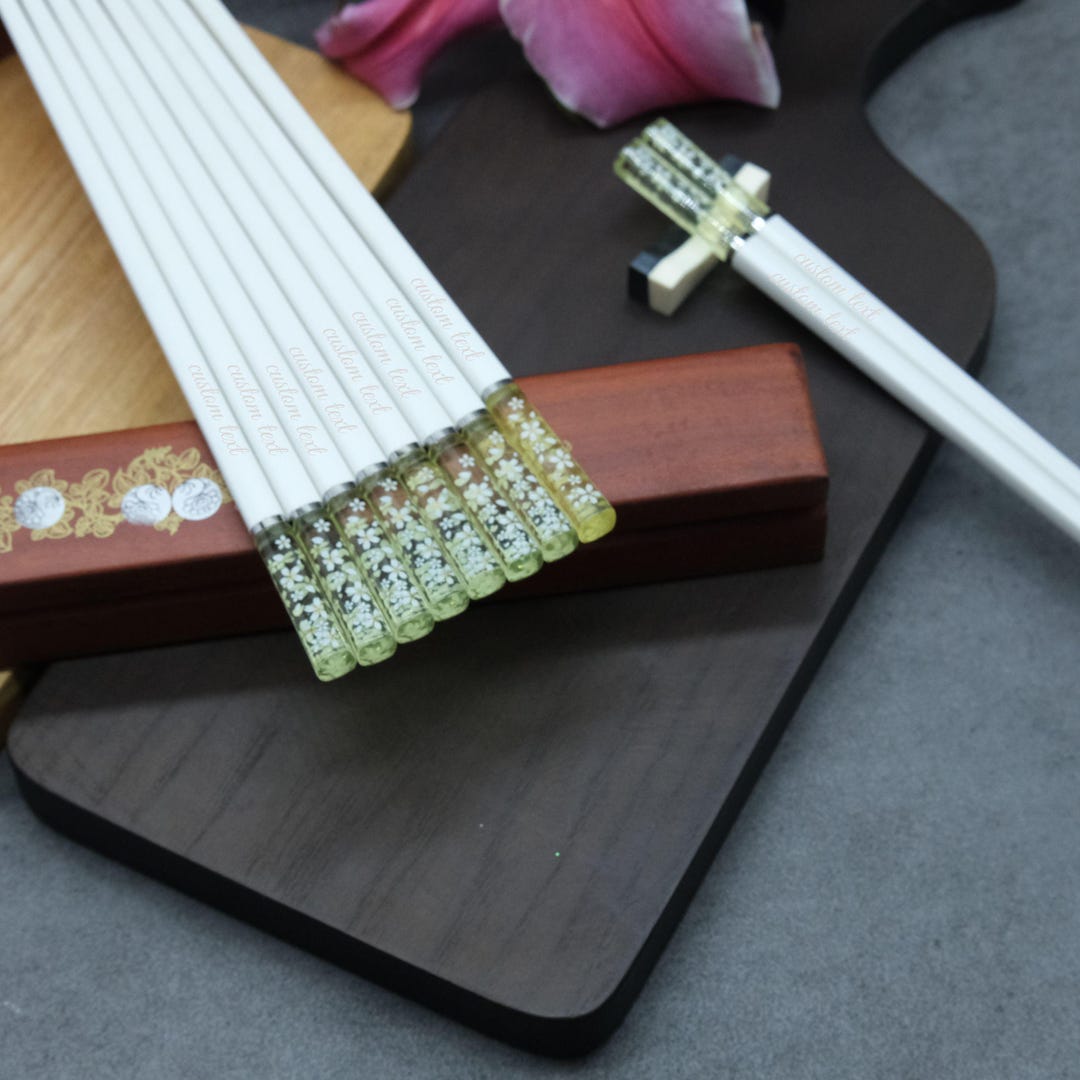 Personalized Fiber With Resin, Blossom Flower Chopstick, Mother of ...