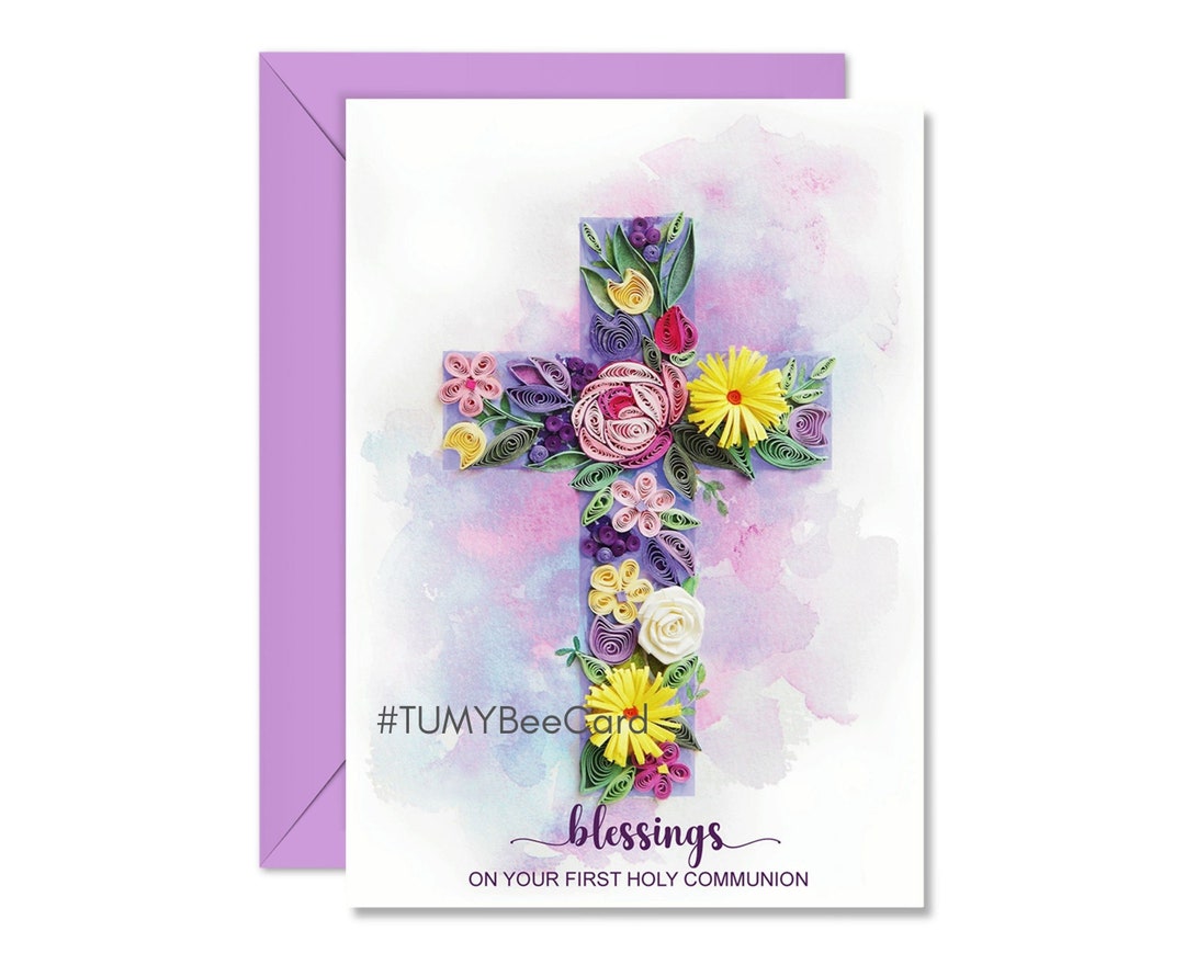 First Communion Card,happy Holly Communion Memory Card,thinking of You ...