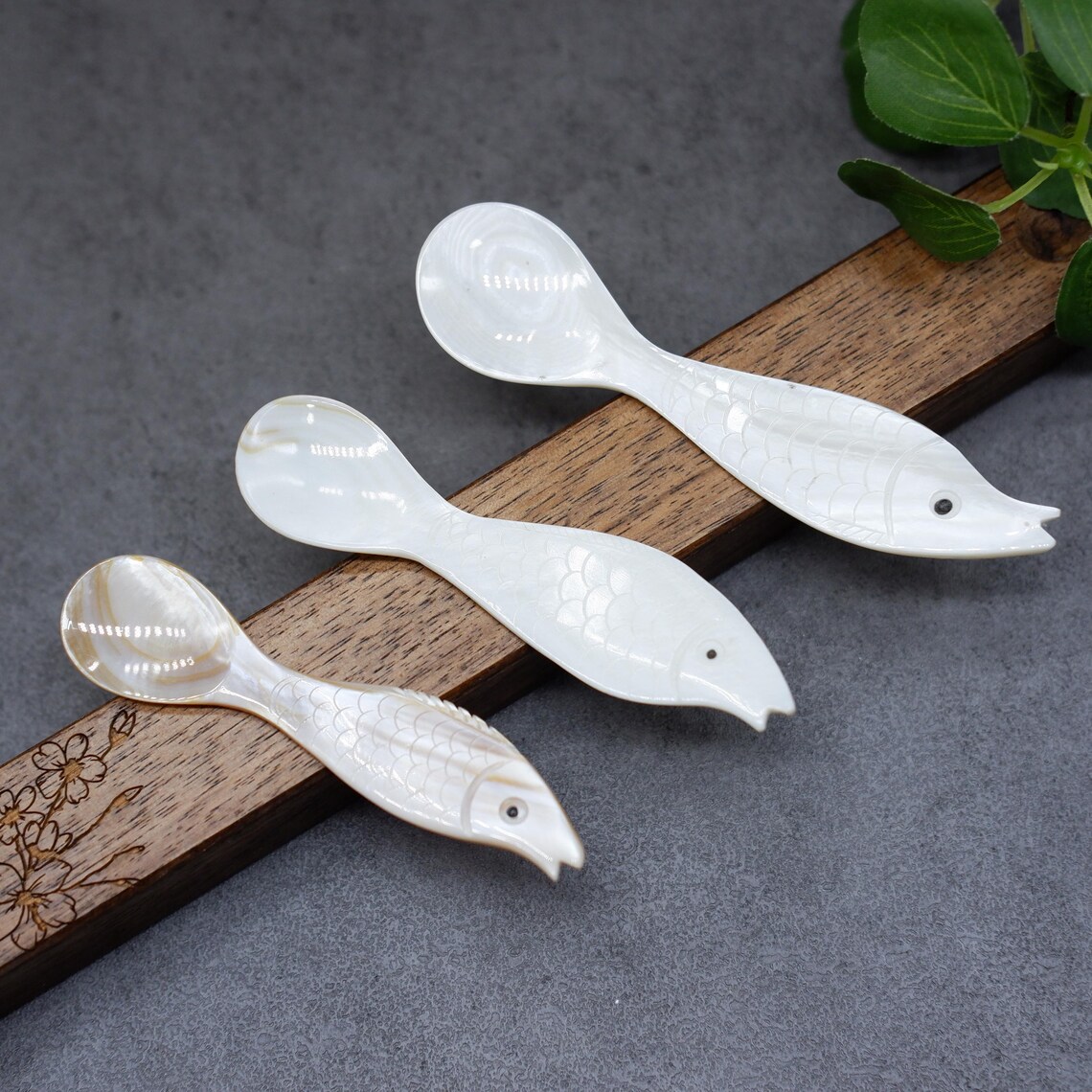 Handmade Mother of Pearl Caviar Spoon, Caviar Spoon With Fish Handle ...