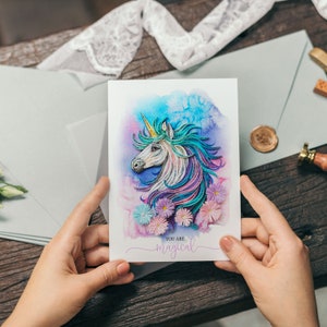Mother's Day Quilling Card, Happy Birthday Quilling Card, Unicorn Card ...