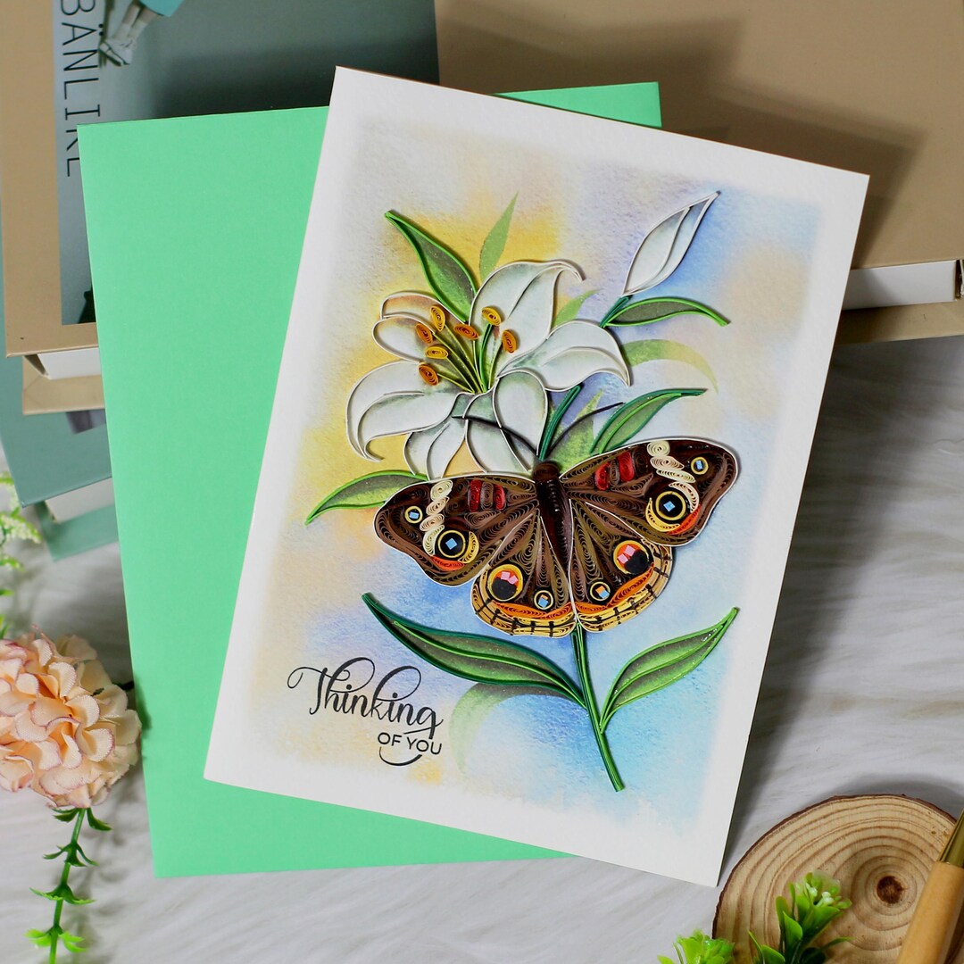 Butterfly Sympathy Card, Sympathy Greeting Card With Envelop, Butterfly ...