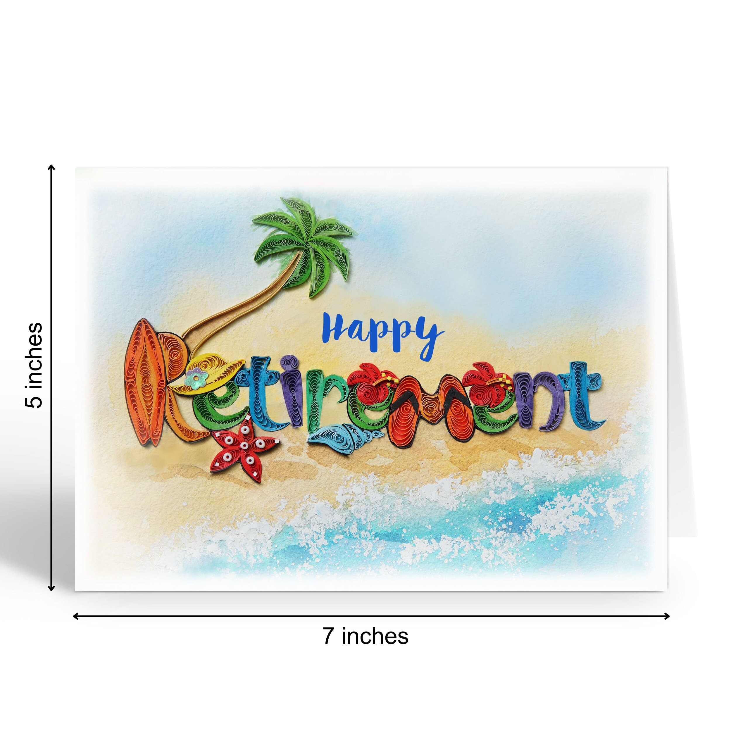 Happy Retirement Sea Theme Quilling Card, Congrats Card for Coworker ...