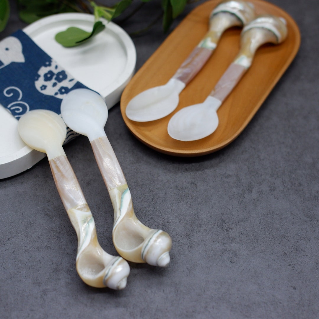 Handmade Mother of Pearl Caviar Spoon, Shell Utensil Oyster Caviar ...