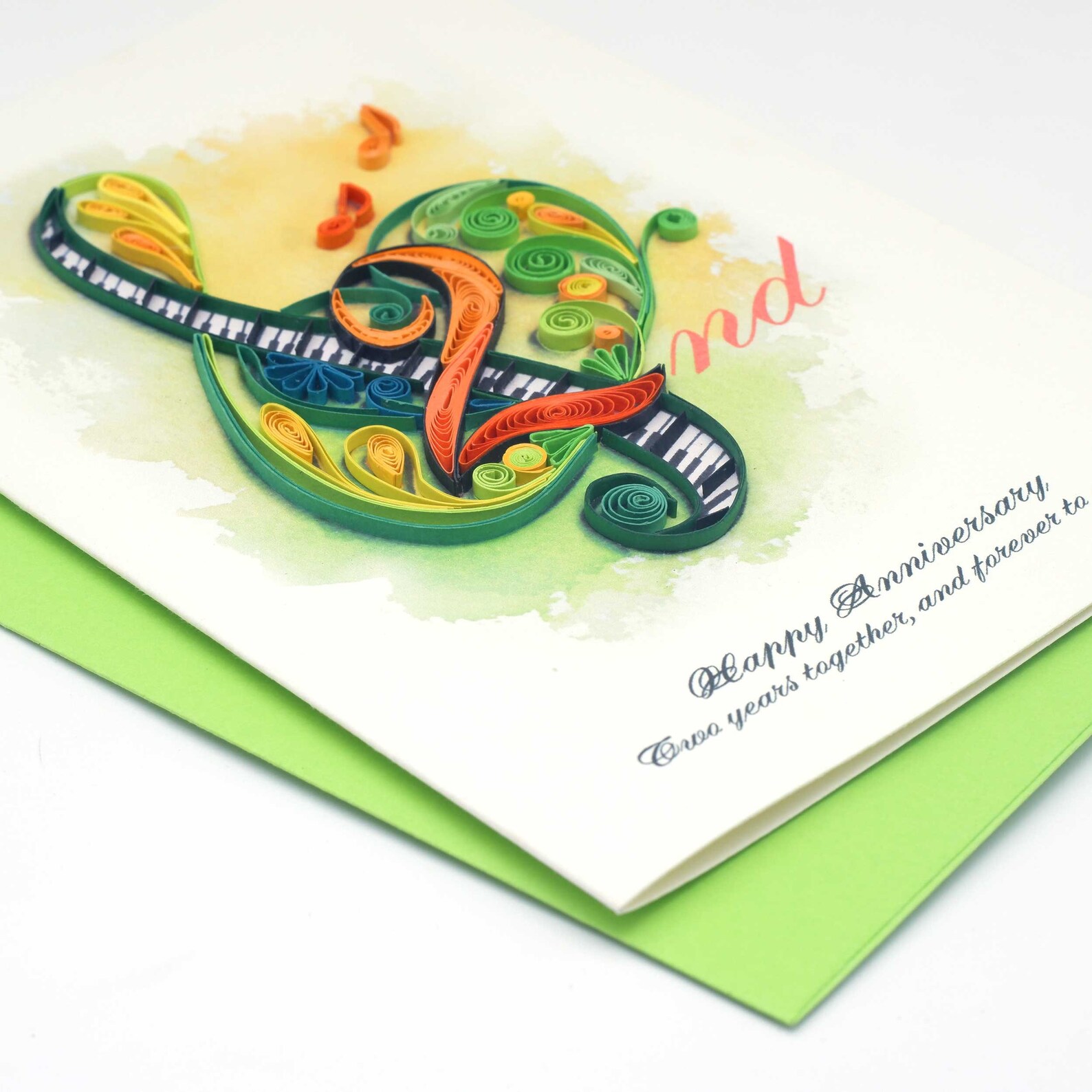 2nd Anniversary Card Happy Anniversary 2 Years Card Two - Etsy