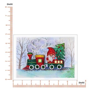 Santa and Train Christmas Quilling Card, Xmas Card, Santa and Train ...