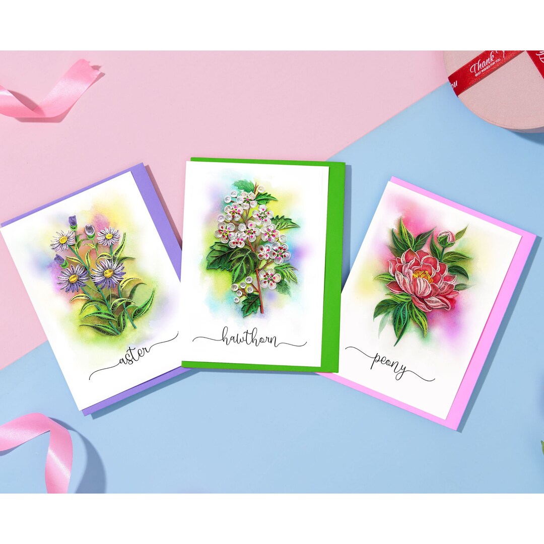 Handmade Flower Quilling Card, Happy Birthday Quilling Card, Birthday ...
