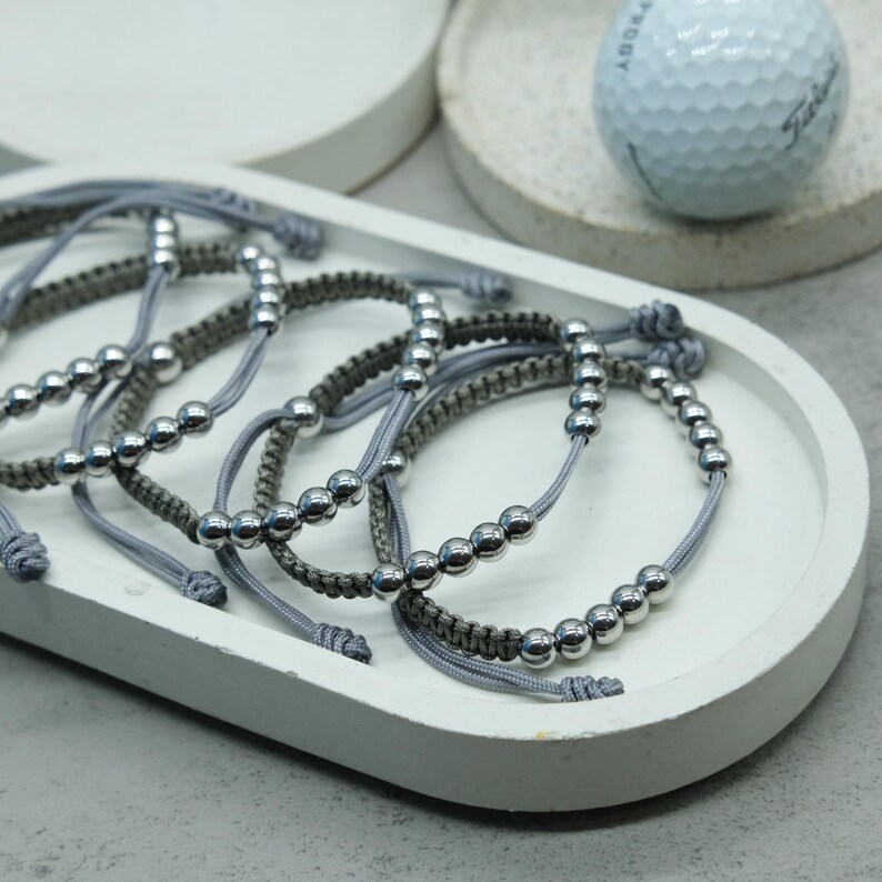 GRAY Stainless Steel Golf Counter Bracelet, Counting Bracelet 10 ...