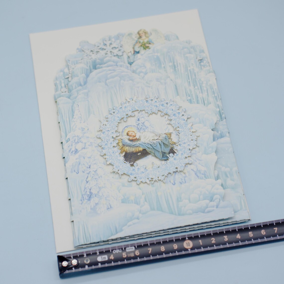 Religious Holiday Card, 3D Pop up Card, Merry Xmas Card, Christian ...