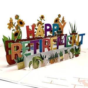 Happy Retirement Garden Pop up Card, Garden Card, Time of Your Life ...