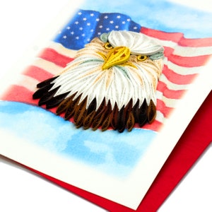 USA Eagle Card, Colorful Card, Encouraging Card for Loved Ones ...
