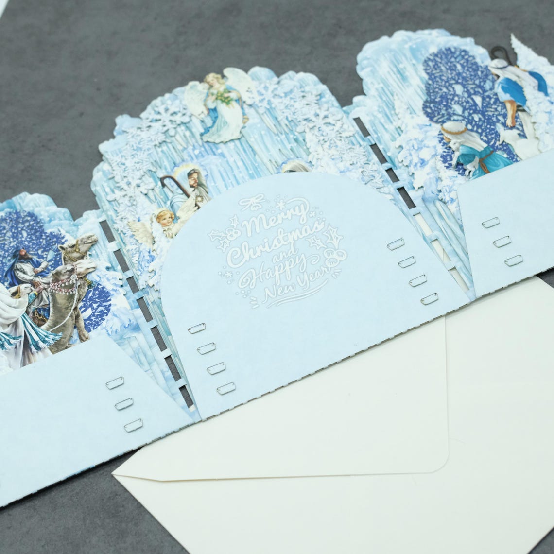 Religious Holiday Card, 3D Pop up Card, Merry Xmas Card, Christian ...