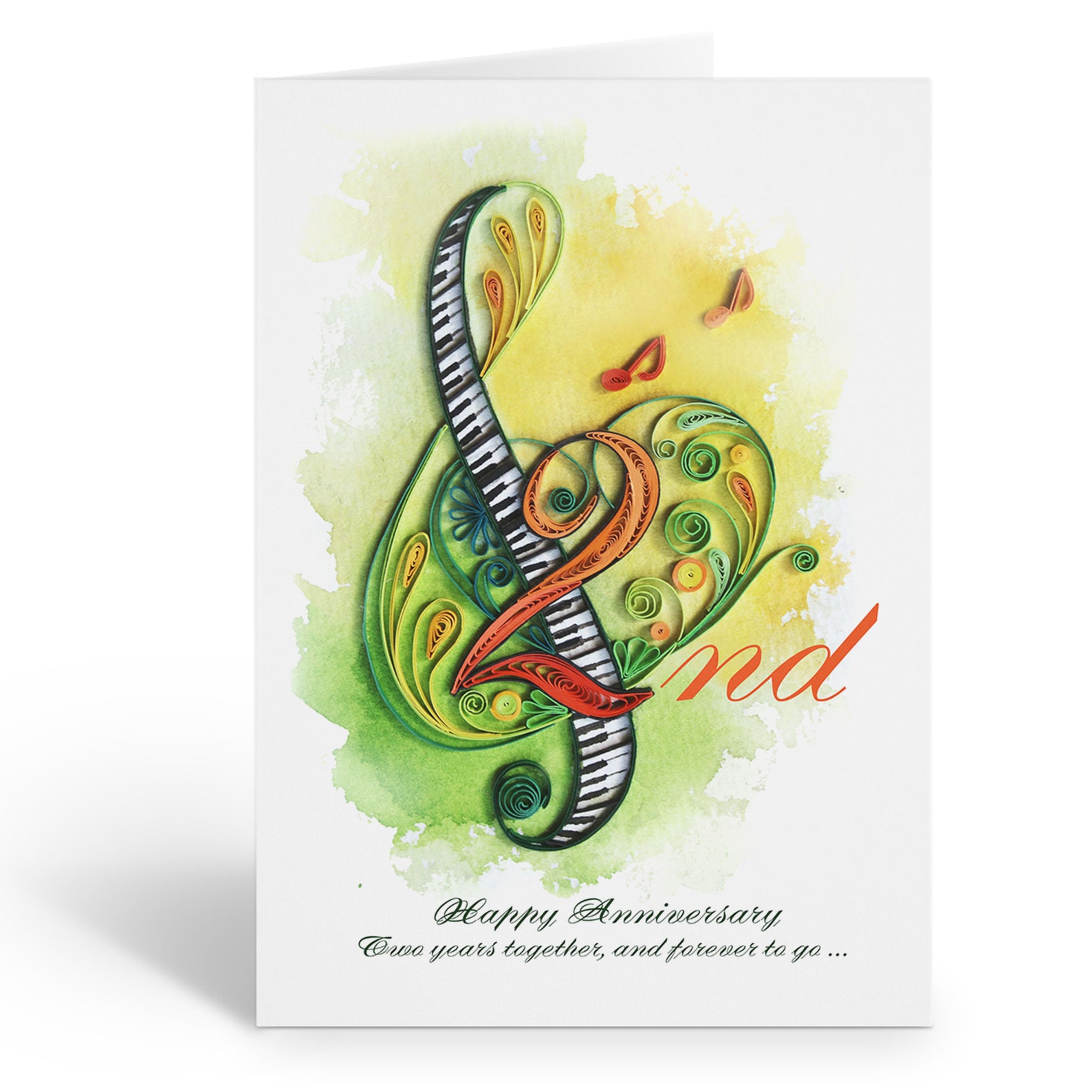 2nd Anniversary Card Happy Anniversary 2 Years Card Two - Etsy